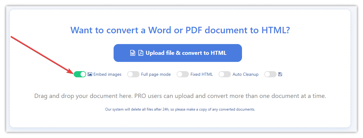 Word to HTML - Convert your text to clean code