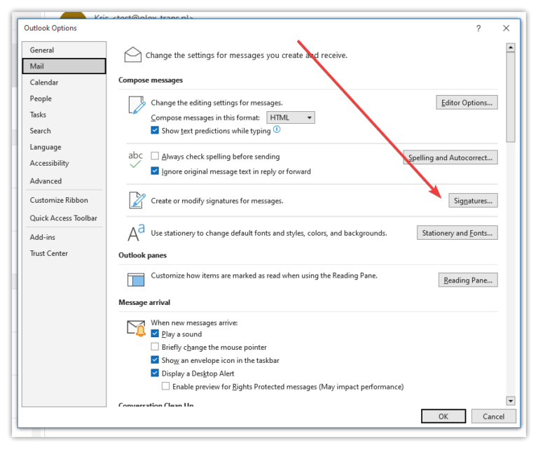 How to add a new HTML email signature in the Outlook on Windows - Word to HTML