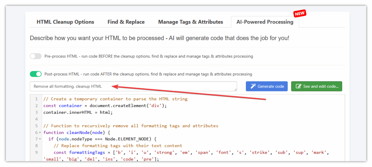 Word to HTML - Convert your text to clean code